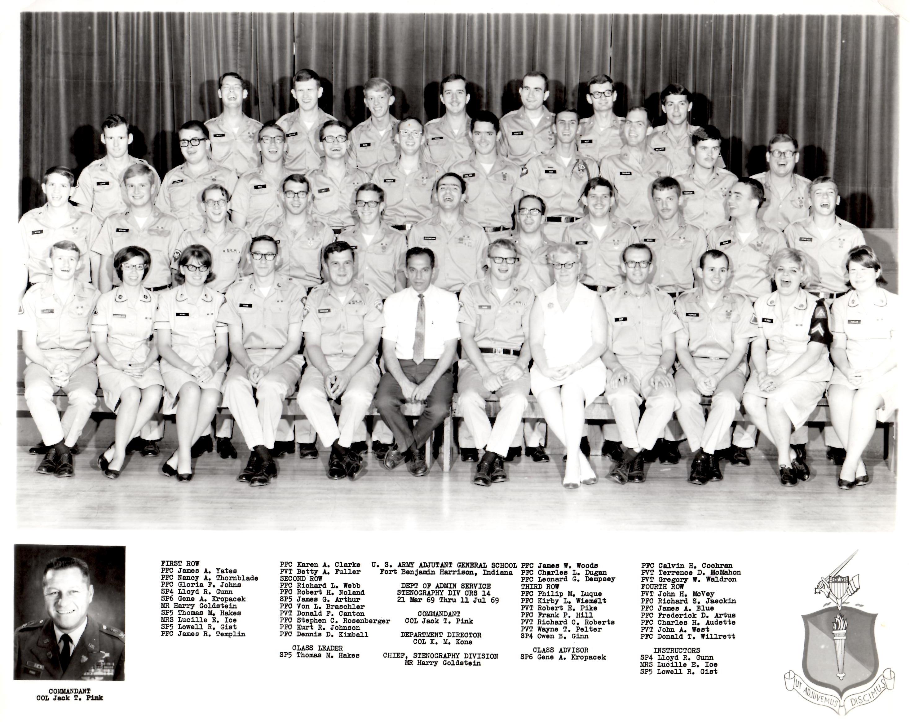 Army Schools / Training / Classes - 1969,Fort Benjamin Harrison,Army ...