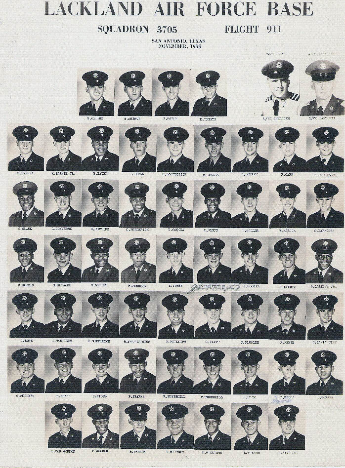 1950-59 Lackland AFB, TX - 1955,Lackland AFB,Squadron 3705,Flight 911 ...
