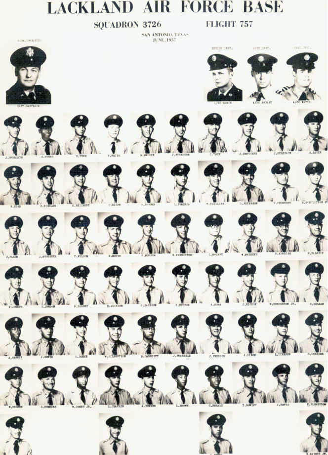 1950-59 Lackland AFB, TX - 1957,Lackland AFB,Squadron 3726,Flight 757 ...