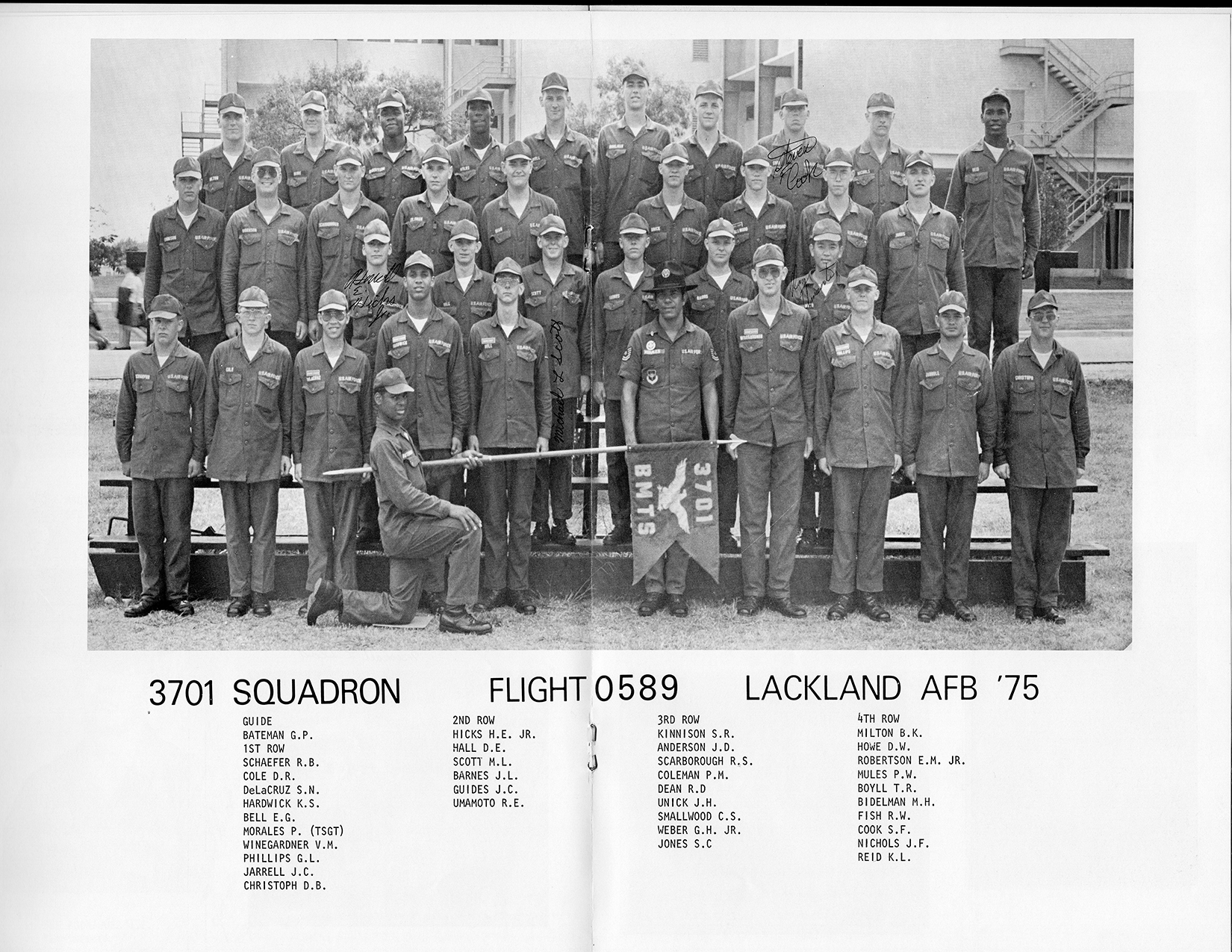 1970-79 Lackland AFB, TX - 1975,Lackland AFB,Squadron 3701,Flight 0589 ...