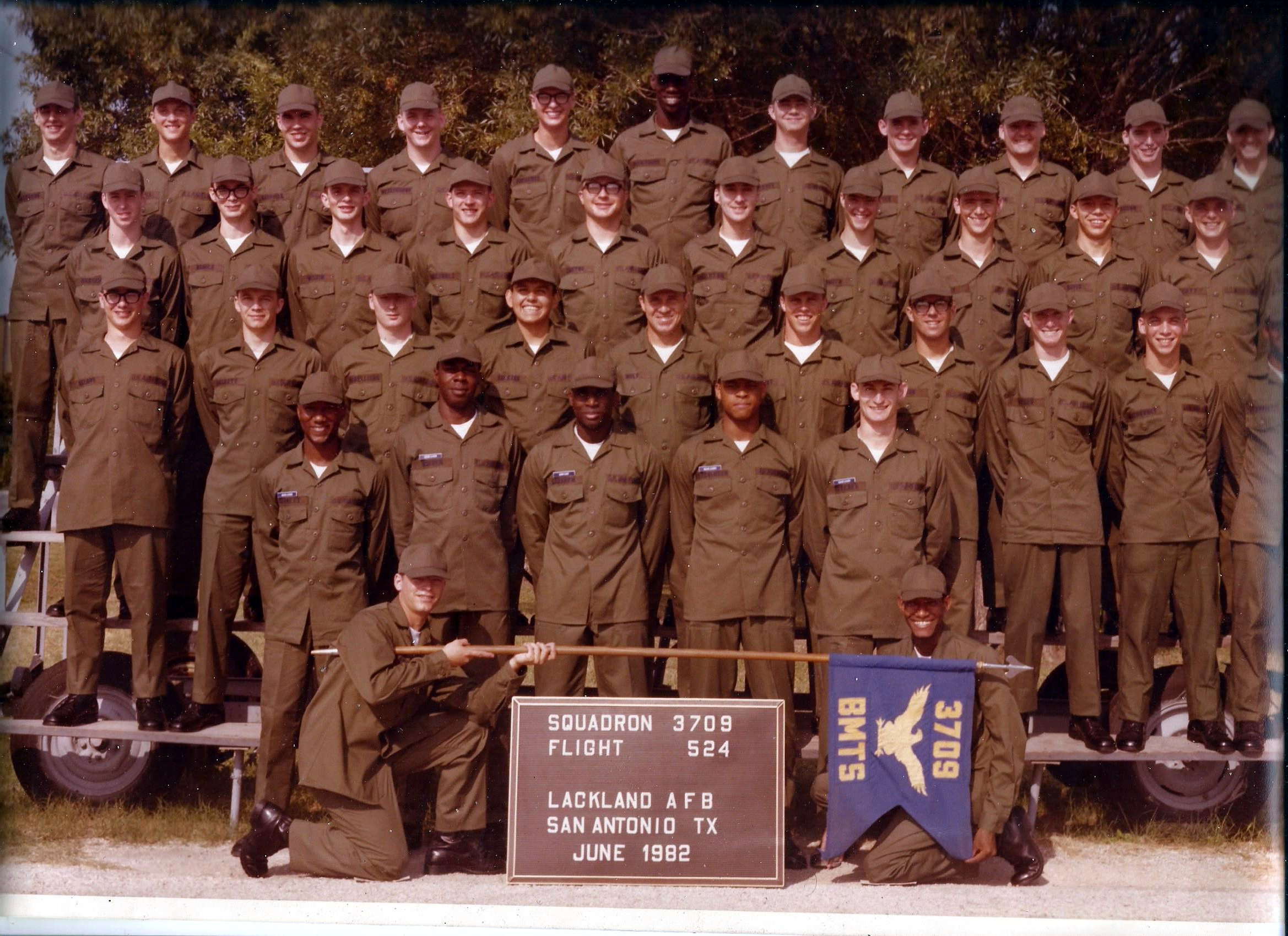 1980-89 Lackland AFB, TX - 1982,Lackland AFB,Squadron 3709,Flight 524 ...