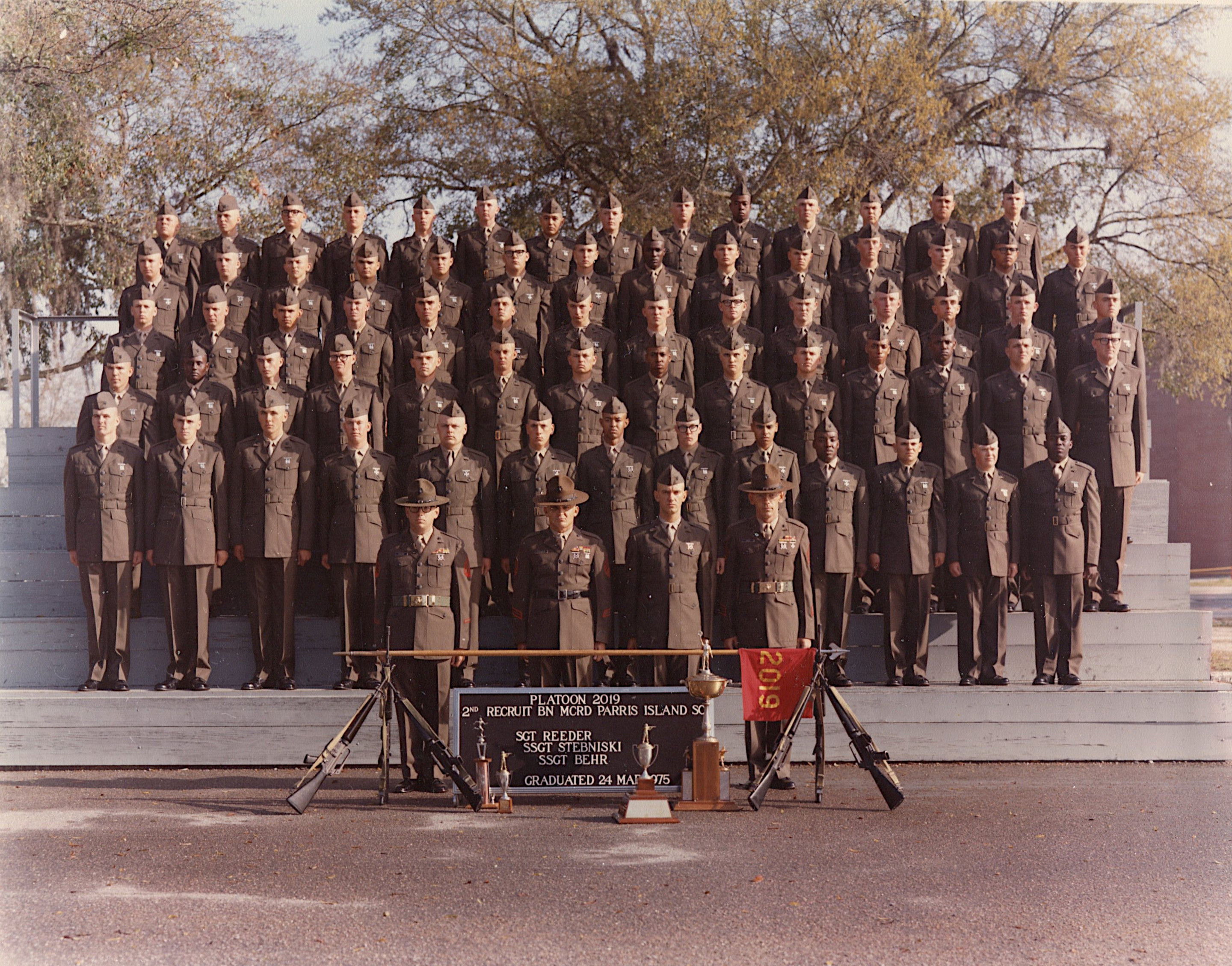 1970-79 MCRD Parris Island - 1975, MCRD Parris Island, Platoon 2019 ...