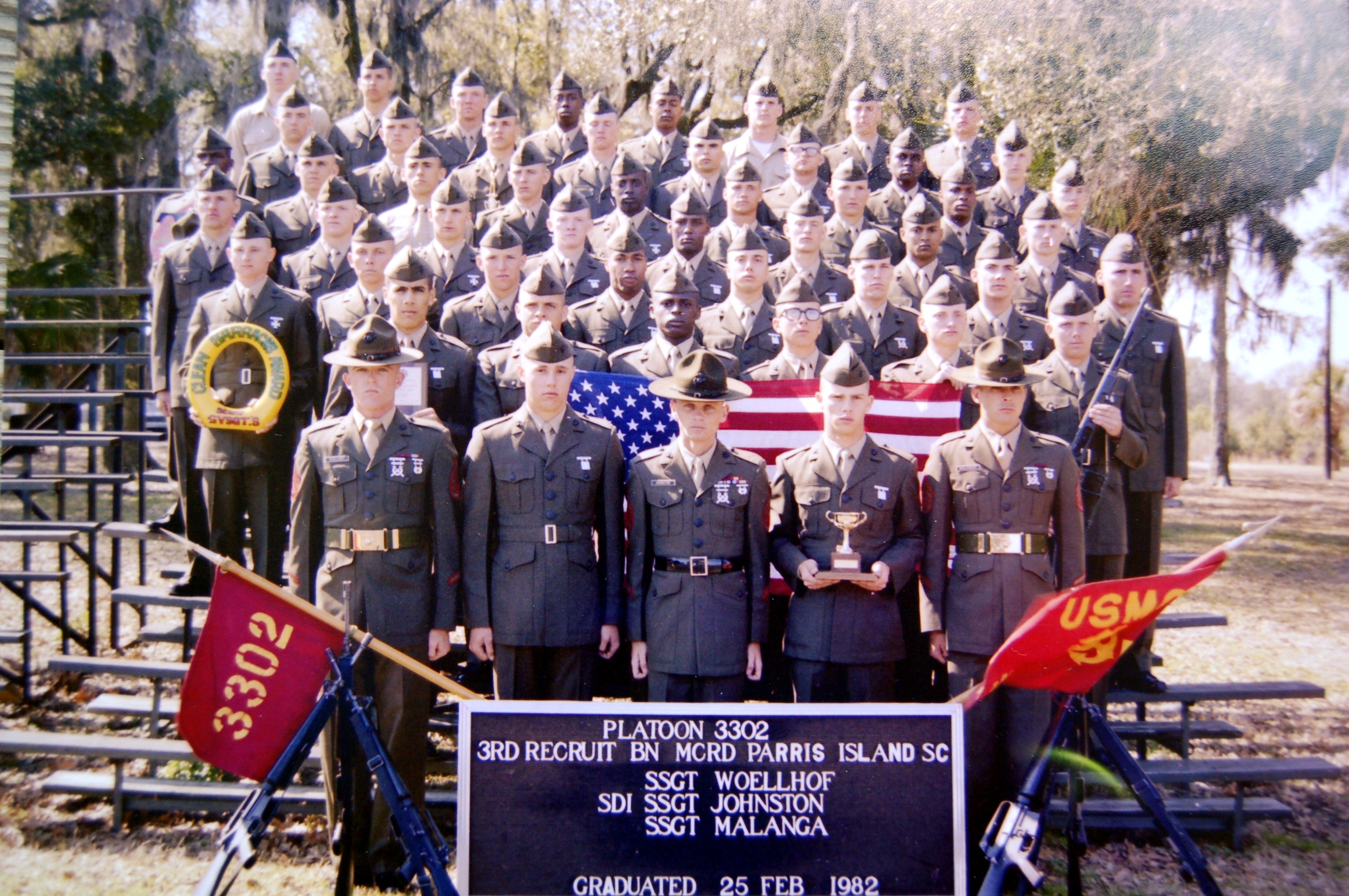 1980-89 MCRD Parris Island - 1982,MCRD Parris Island,Platoon 3302 - The ...