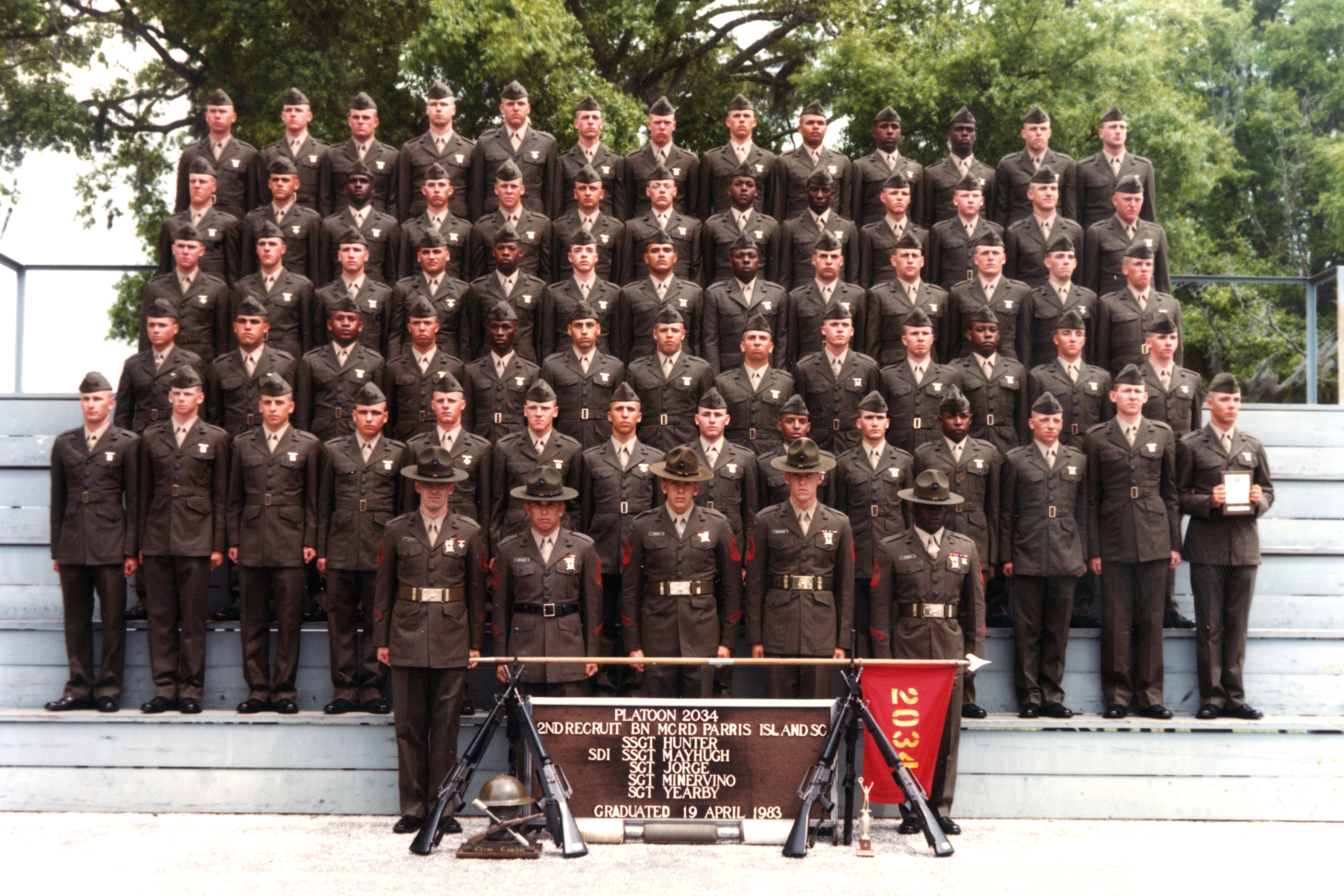 1980-89 MCRD Parris Island - 1983, MCRD Parris Island, Platoon 2034 ...