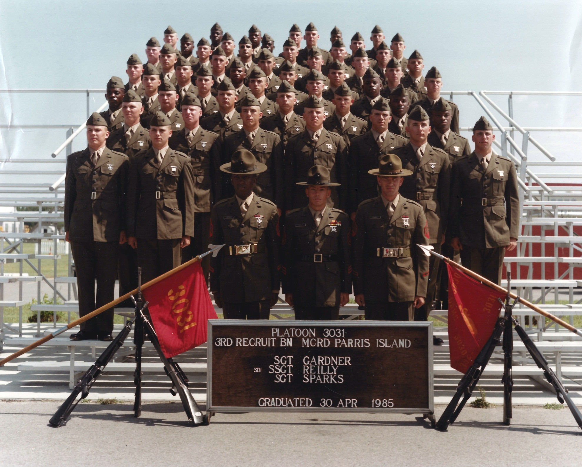 1980-89 MCRD Parris Island - 1985, MCRD Parris Island, Platoon 3031 - The Military Yearbook Project
